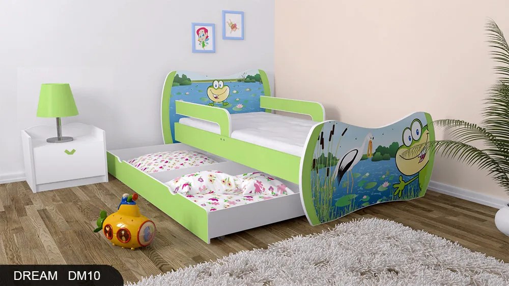 Dětská postel Dream vzor 10 160x80 cm zelená