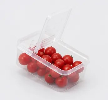 dóza na potraviny, jednoduchá, s víkem, plast, 6x15x9 cm, průhledná, Dekorino DP20260016