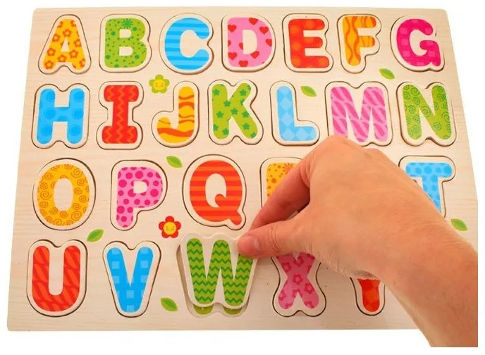 TA0056 DR Dětské dřevěné puzzle s abecedou