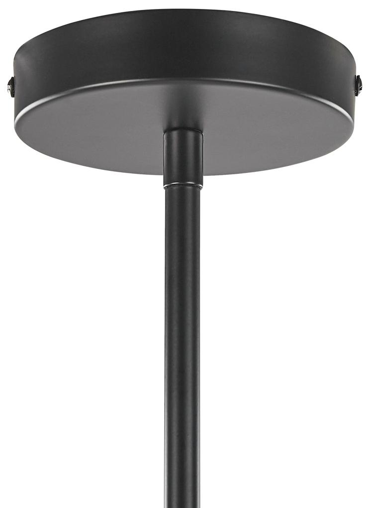 Závěsná lampa z lehkého kovu 6 světel černá ADAWRO Beliani