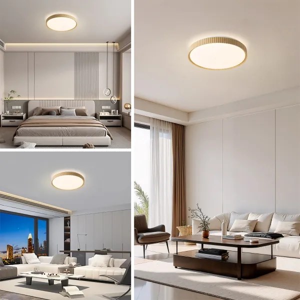 Brilagi-LED Stm. strop. sv. CORVO LED/72W/230V 3000-6000K dek. dřeva pr.50 cm+DO