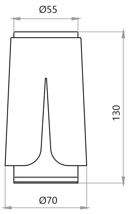Stropní svítidlo Flower, 1x bílé/chromové kovové stínítko