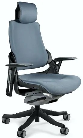 Kancelářská židle Wanda černý podklad tkanina šedá