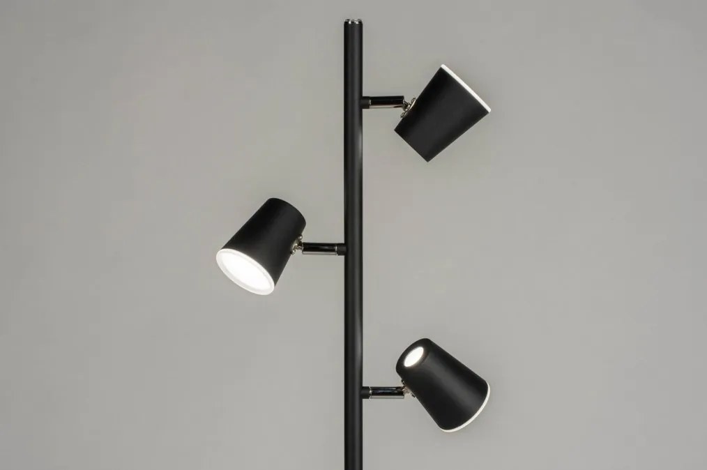 Stojací designová LED lampa se stmívačem Ferranta Black