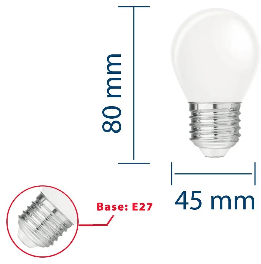VELAMP OPAL FILAMENT žárovka 4W, E27, 4000K