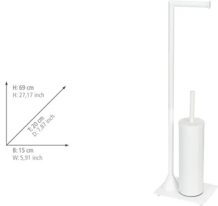 WENKO 26072100 - WC štětka HELLA 15x69 cm bílá