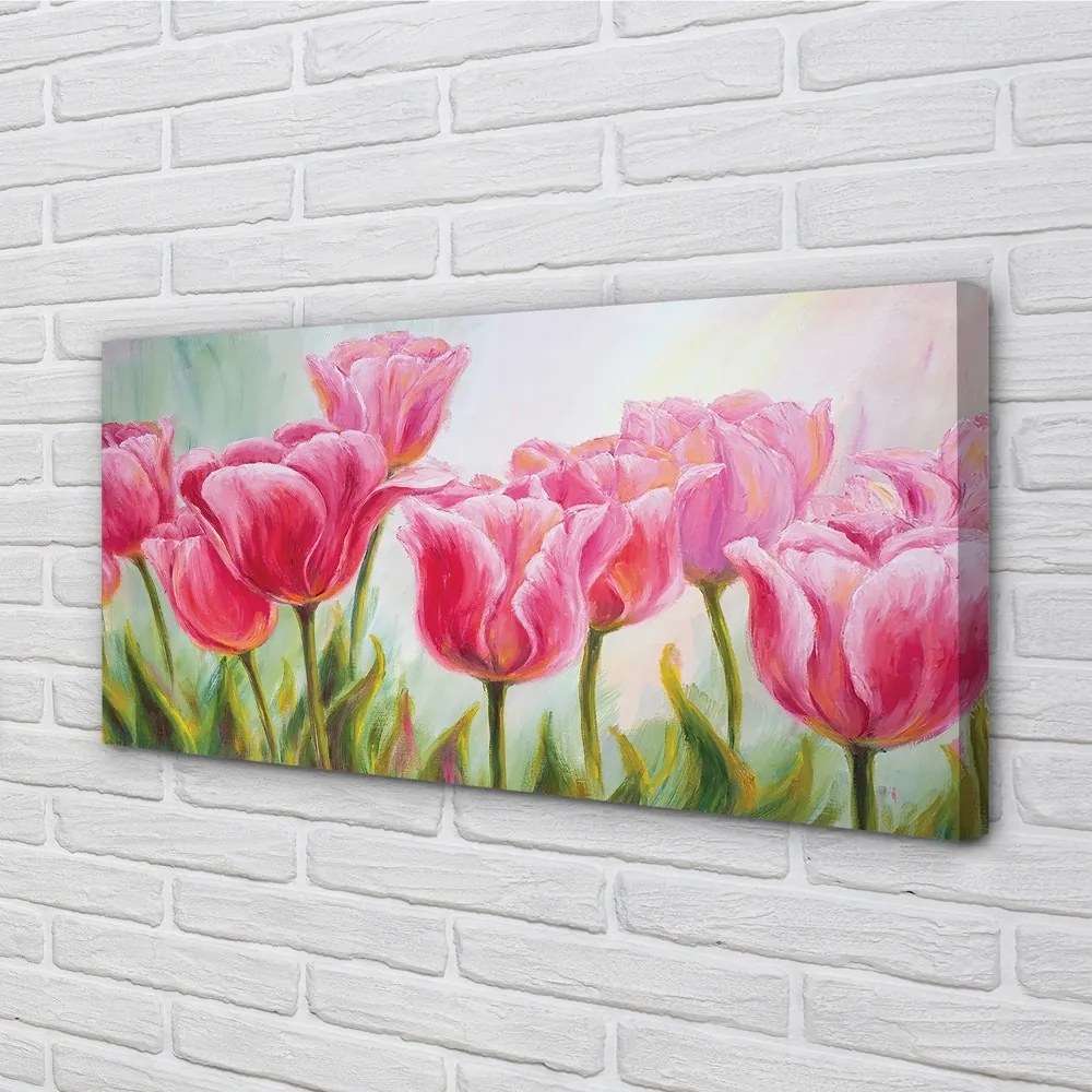 Obrazy na plátně tulipány obrázek 140x70 cm