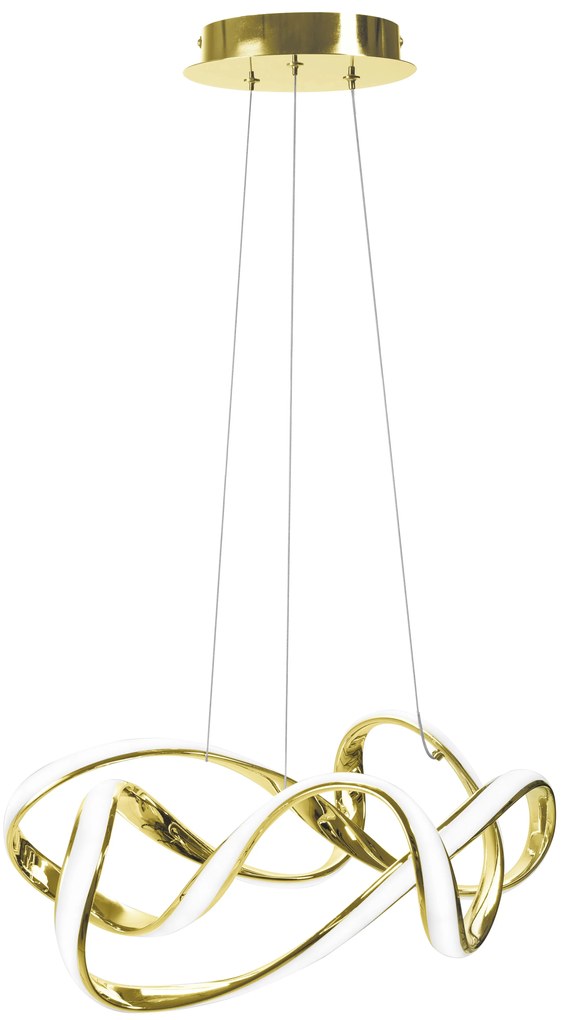 Toolight - LED stropní svítidlo APP821-CP + dálkové ovládání, zlatá, OSW-06882