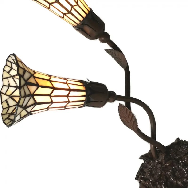 Tiffany stolní lampa Carillon – 34x25x58 cm