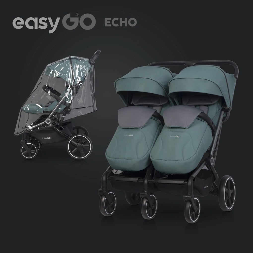 Sourozenecký kočárek EasyGo Echo Sage Green