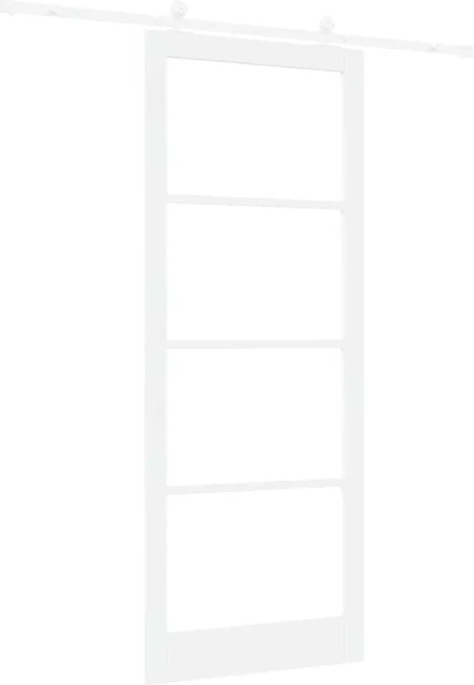 Posuvné dveře ORKDAL 93 x 232 cm Masivní borové dřevo a sklo 3332096