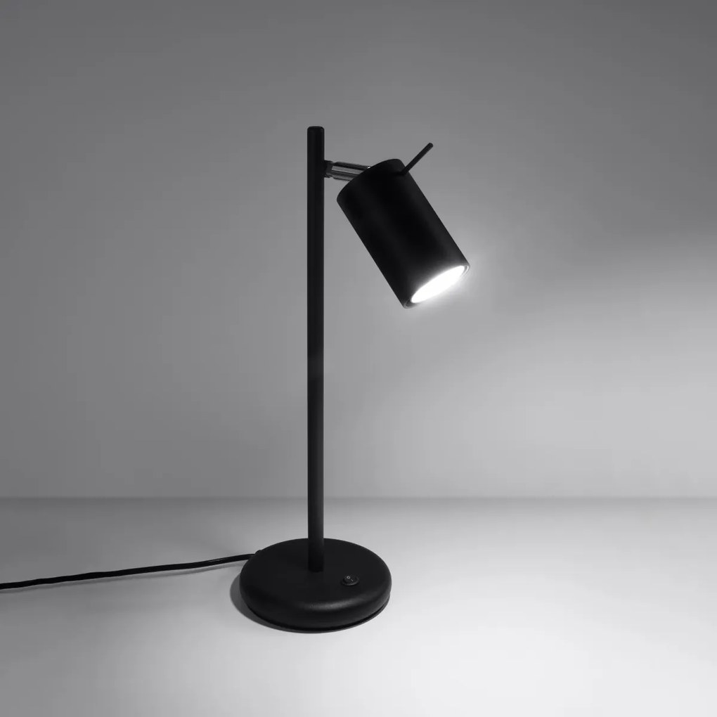 Stolní lampa Ring, 1x černé kovové stínítko