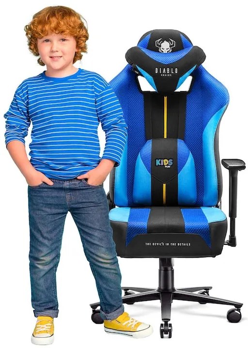 Dětská látková herní židle Diablo X-Player 2.0 Kids Size: frost black/černá Diablochairs