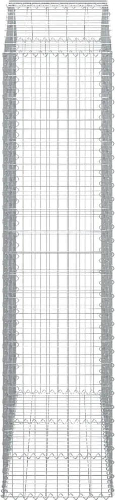 Klenutý gabionový koš 150 x 50 x 200/220 cm pozinkované železo 153460