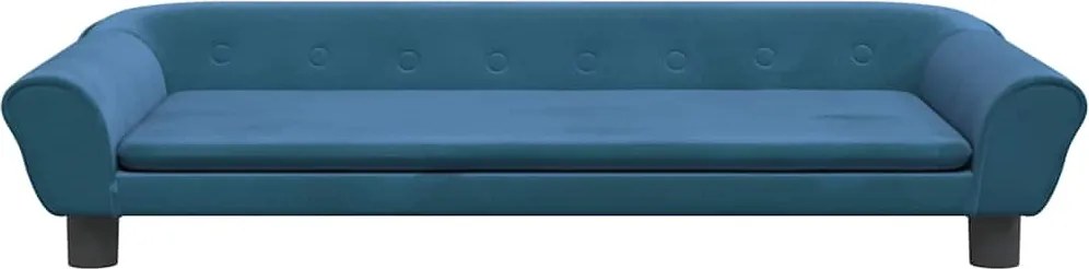 Pelíšek pro psy modrý 100 x 50 x 21 cm samet 172005