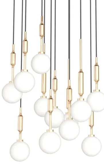 Designový lustr Ero 12 zlatá