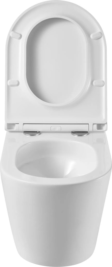 Invena Limnos, závěsná WC mísa se Swirlflush 490x370x360 mm + toaletní sedátko s pomalým zavíráním, bílá, INV-CE-93-001-L