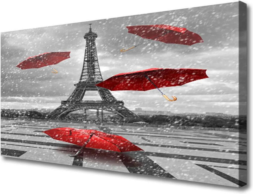 Obraz Canvas Eiffelova Věž Paříž Deštník | BIANO
