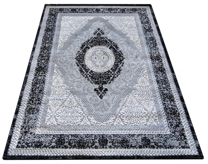 Exkluzivní koberec černé barvy ve vintage stylu Šířka: 80 cm | Délka: 150 cm