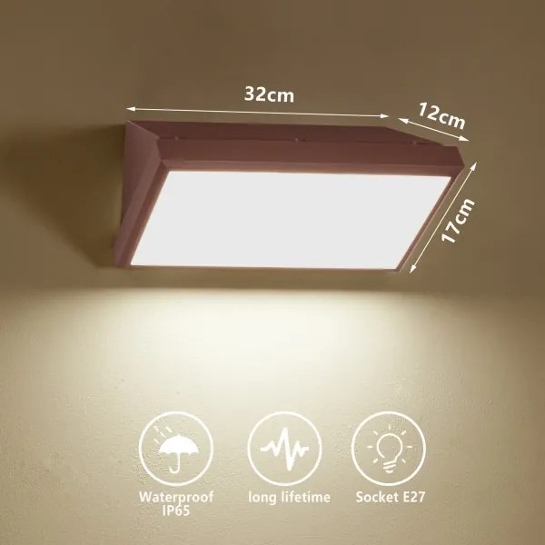 BRILAGI - LED RGBW Venkovní nástěnné svítidlo TRIANGLE 1xE27/12W/230V hnědá IP65