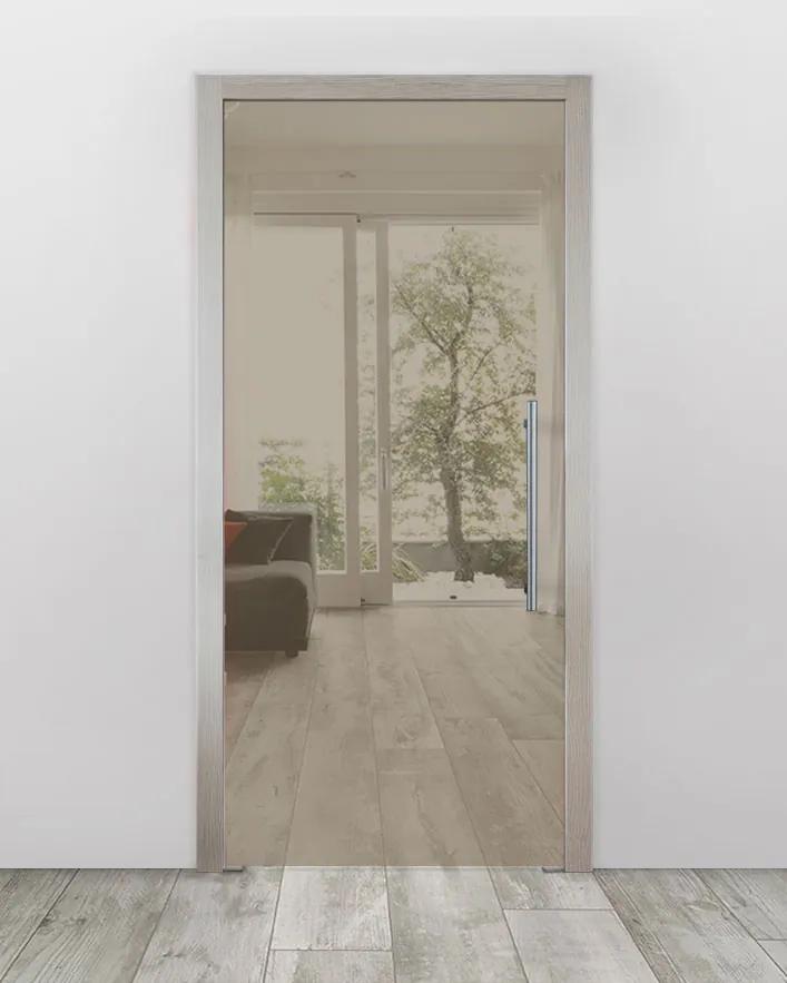 Celoskleněné dveře do pouzdra - Planibel bronz Průchozí šířka (cm): 100, Průchozí výška (cm): 197