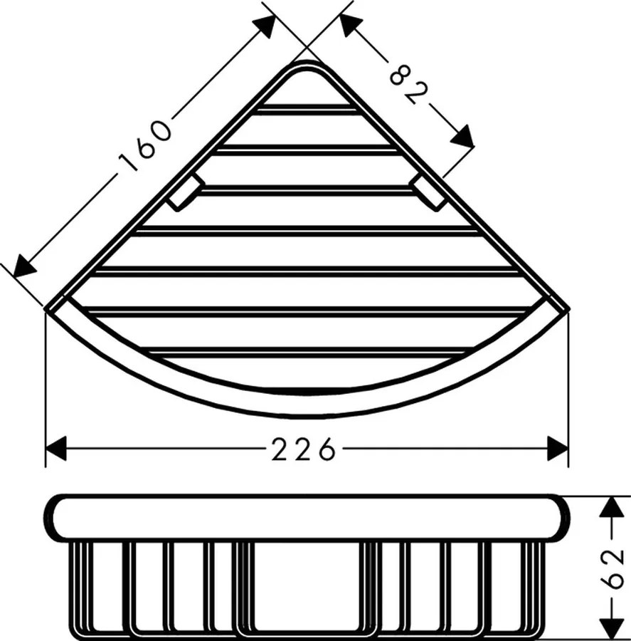 Hansgrohe Logis Universal, rohový košík, chromová, HAN-41710000