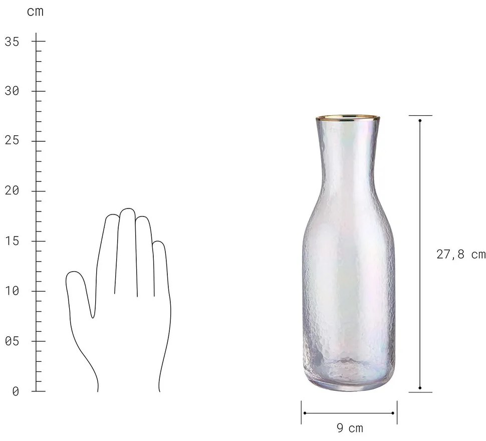 SMERALDA Karafa se zlatým okrajem 1,2 l