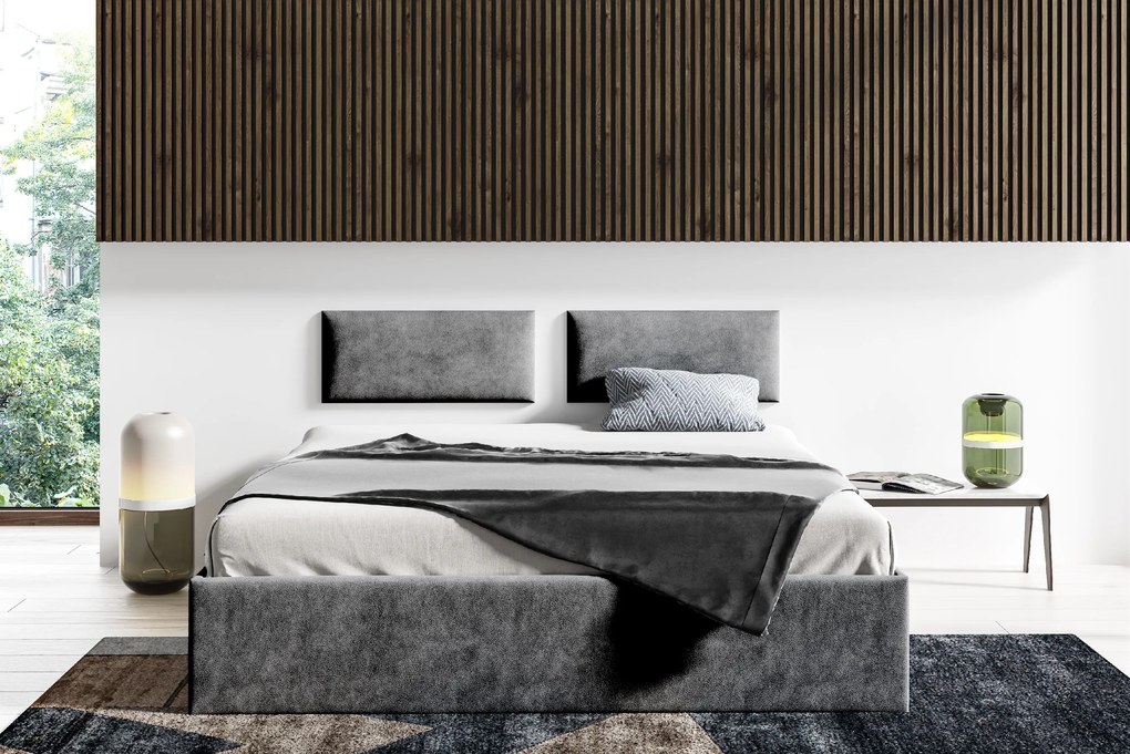 Eka Čalouněná postel Lucy - 180x200 cm Barva látky Trinity: Červená (Trinity 2309), Úložný prostor: Bez úložného prostoru