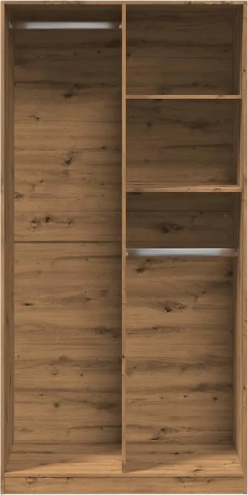 Šatní skříň dub artisan 100 x 50 x 200 cm kompozitní dřevo 3307773