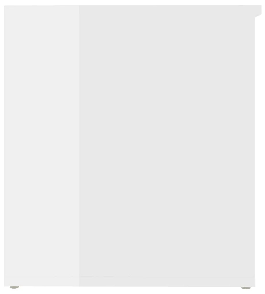 Úložná truhla Eraldo - 84x42x46 cm | bílá s vysokým leskem