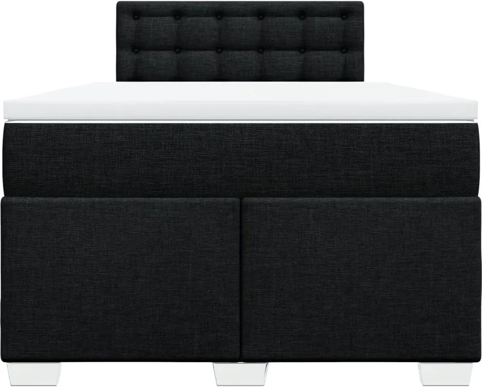 Box spring postel s matrací černá 120x190 cm textil 3285843