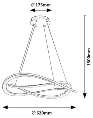 Rabalux 72282 - LED Lustr na lanku KALLIRA LED/72W/230V 3000K