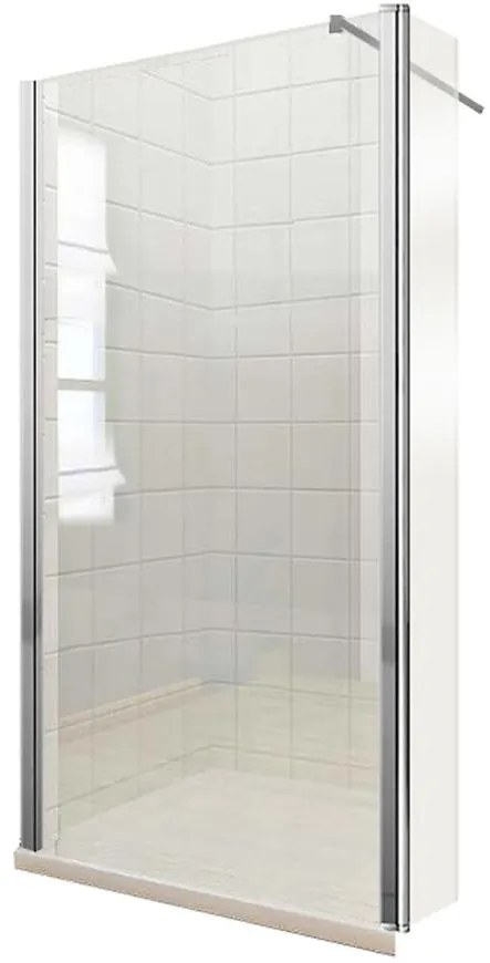 Sprchová zástěna WALK-IN Leaf 90+30 x 195 chromový profil