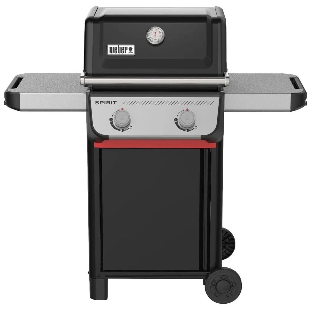 Weber Spirit Plynový gril E-210 Black, 2 hořáky, grilovací plocha: 52 × 45 cm, 7 kW