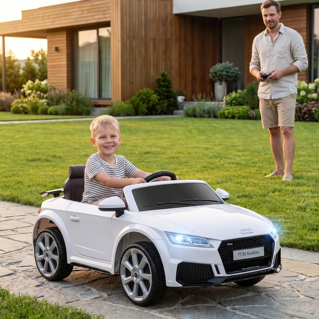 HOMCOM Dětské elektrické autíčko 12V dětské autíčko s dálkovým ovládáním 2.4G, hudba, elektrické autíčko se světlem, připojení USB/MP3, funkce zpětné…