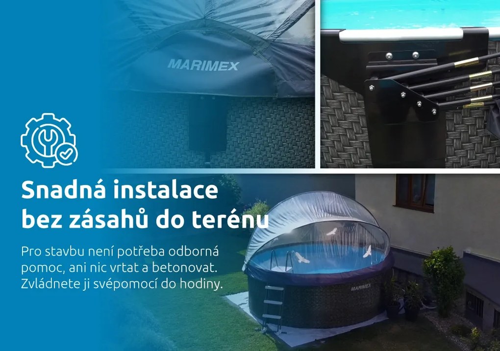 Marimex | Zastřešení Marimex Pool House Control - 4,57 m pro bazény s ocelovou stěnou | 19900174