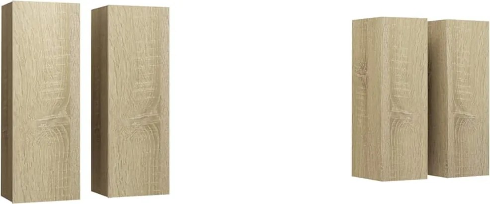 TV skříňky 4 ks dub sonoma 30,5 x 30 x 90 cm kompozitní dřevo 3079056