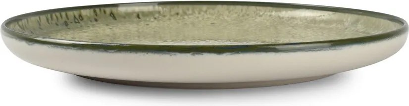 Zelený/krémový talíř z kameniny ø 27 cm Gravel – ONA