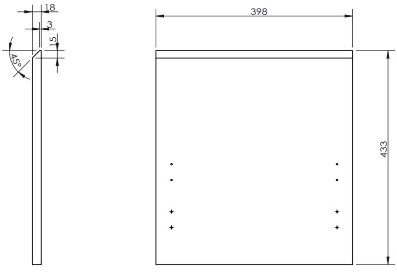 Mexen Rivel, koupelnová skříňka 40 cm, 1 zásuvka, drážkovaná, ořech, 91A20-04047-1-BF86