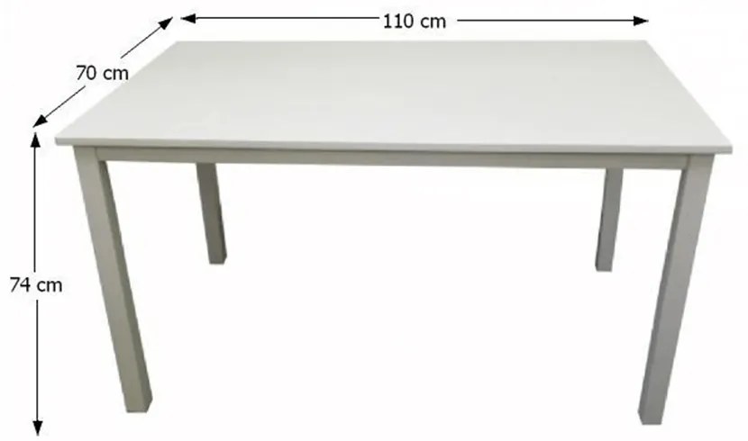 Jídelní stůl 110 cm Astre (bílá)