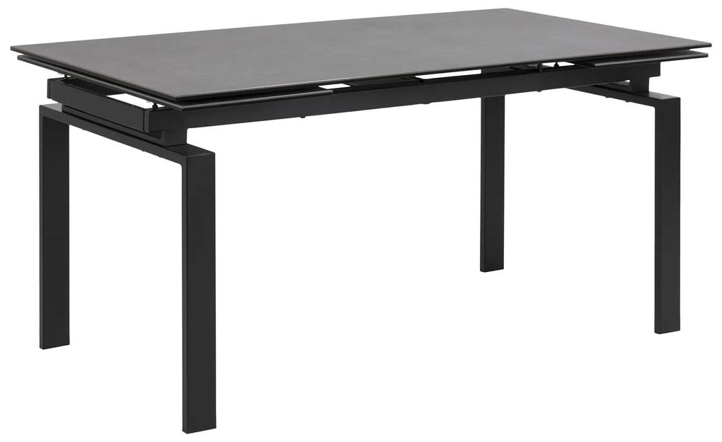 Jídelní stůl se skleněnou deskou 240 cm Černý JASELIN