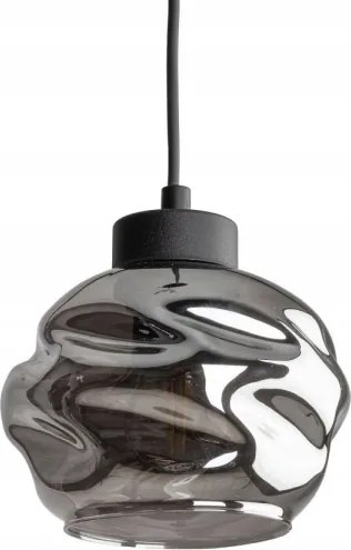 LED Lustr na lanku ZULIA 1xE27/15W/230V černá/kouřová černá
