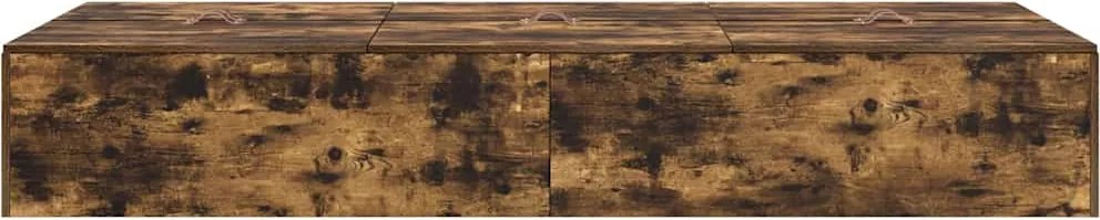 Rám postele s úložným prostorem Kouřový dub 80 x 200 cm 3335337