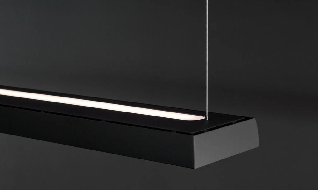 Závěsná lampa Slim Box Suspended LED KA HO s opálovým difuzorem ovládání osvětlení Dali bílá