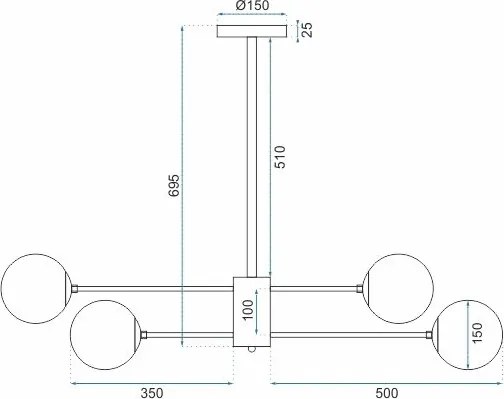 Toolight - Závěsné svítidlo 6xE27 APP262-6C, černá, OSW-05018