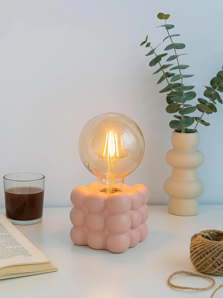 Sinsay - LED lampa bubble - pastelová růžová