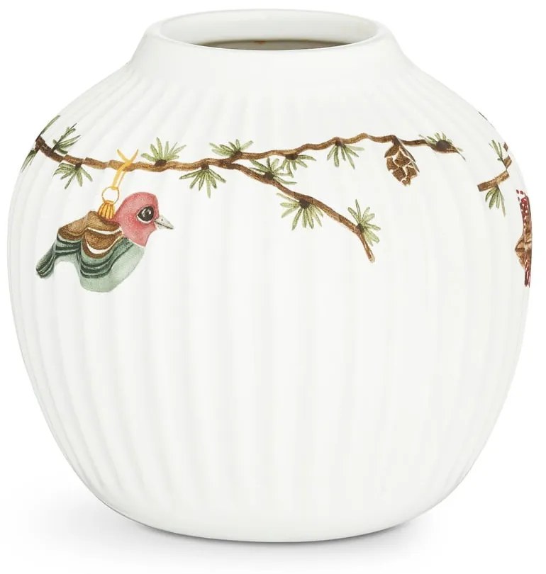 Bílá porcelánová vánoční váza Kähler Design Hammershøi, výška 13 cm