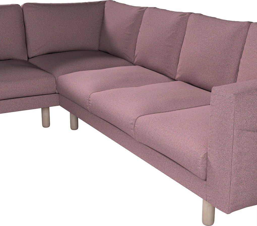 Potah na pohovku IKEA Norsborg rohová 5-místná barva růžová látka pletený vzor