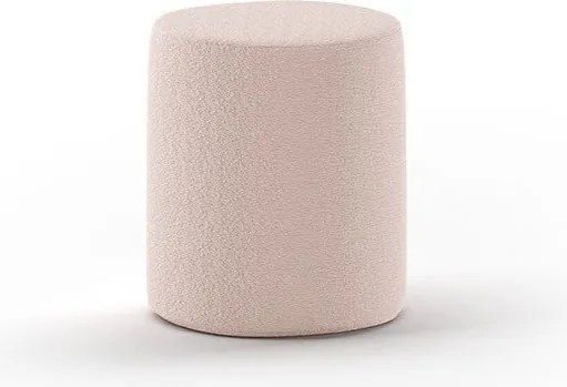 Světle růžový dětský puf z textilie bouclé MOON – Vipack