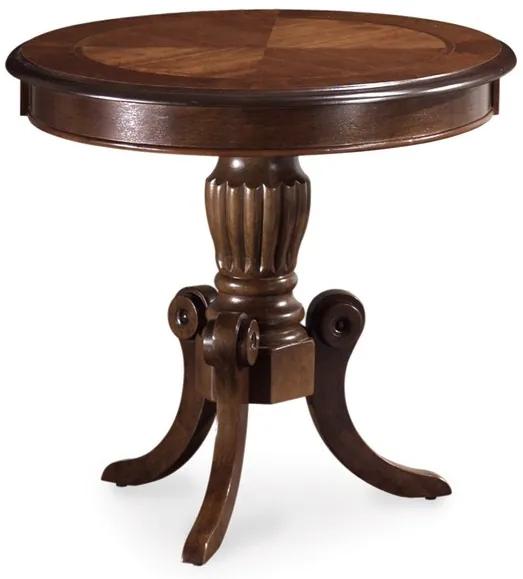 Kulatý konferenční stolek 60 cm v dekoru ořech tmavý KN785